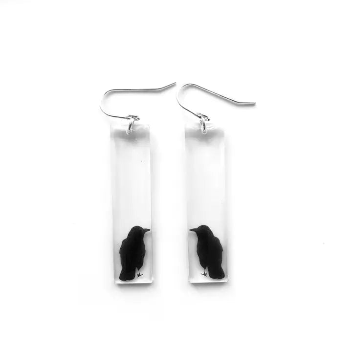 Black Drop Designs - Earrings - Tall (Crow) – Phoenix Gallery