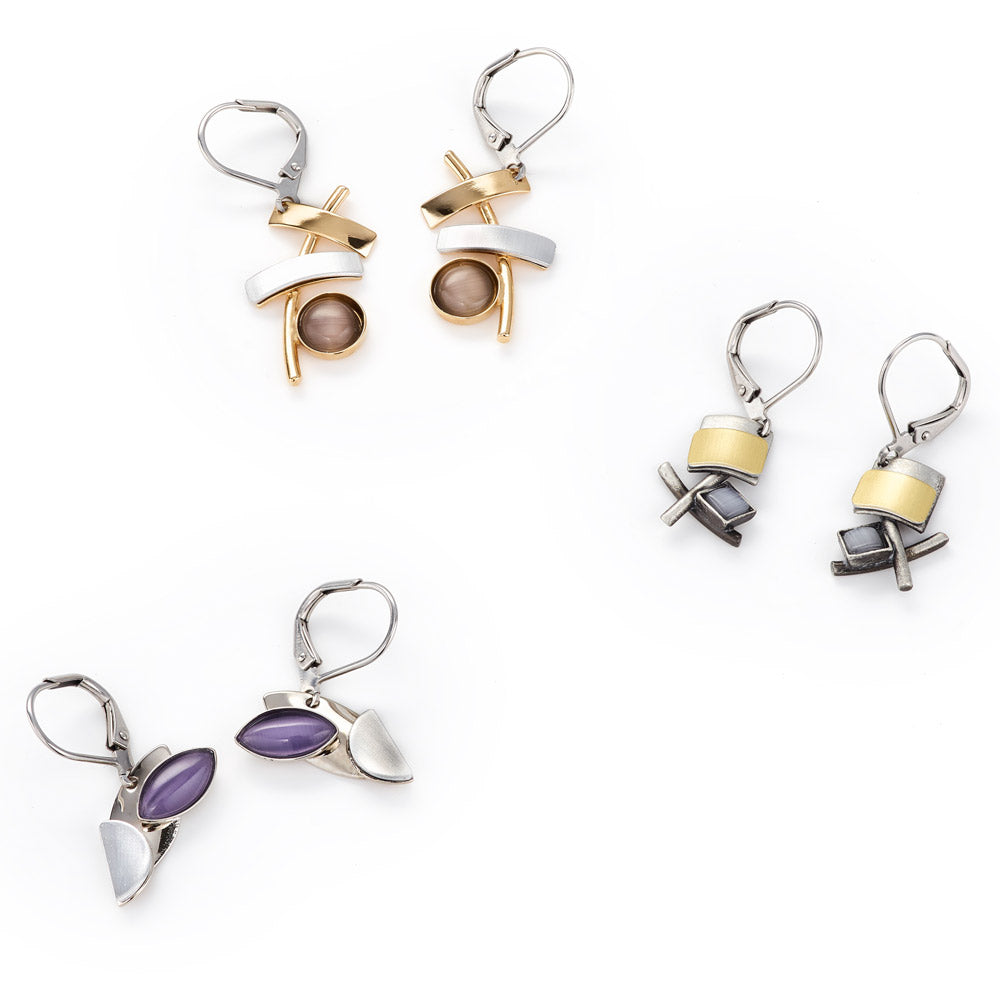 Christophe Poly - Earrings - Leverback (Assorted Colors/Designs) #X ...